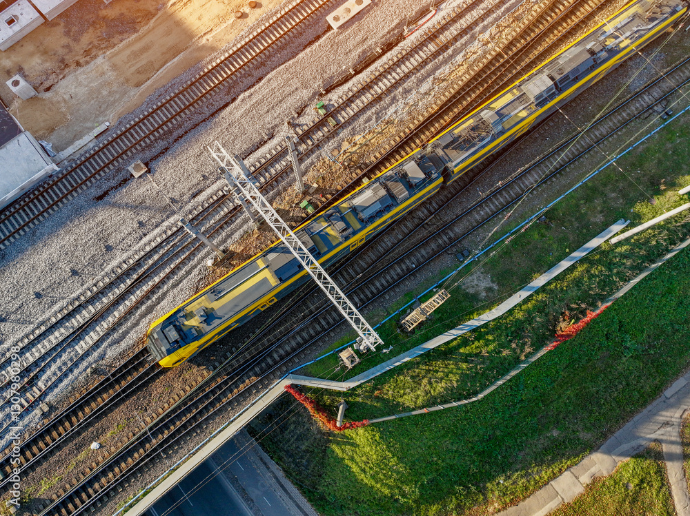 Poster Construction site in Riga for Rail Baltica rail infrastructure ...