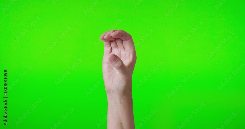 Female Hand Signing the American Sign Language, ASL, American Alphabet ...