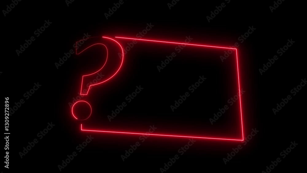 problem sign and rectangle icon .Question mark icon animation of dialog ...