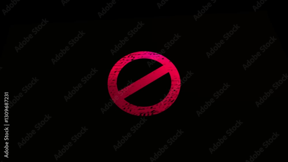 4K Background Stop sign red icon. warning or no entry forbidden circle ...