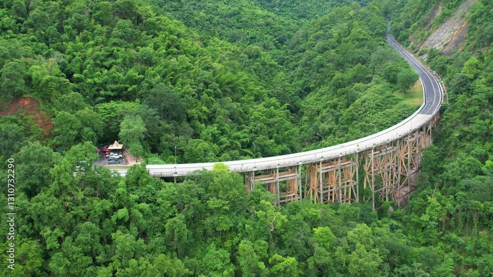Phokhun Pha Muang Bridge, or Huai Tong Bridge, is a reinforced concrete bridge in Lom Sak ...