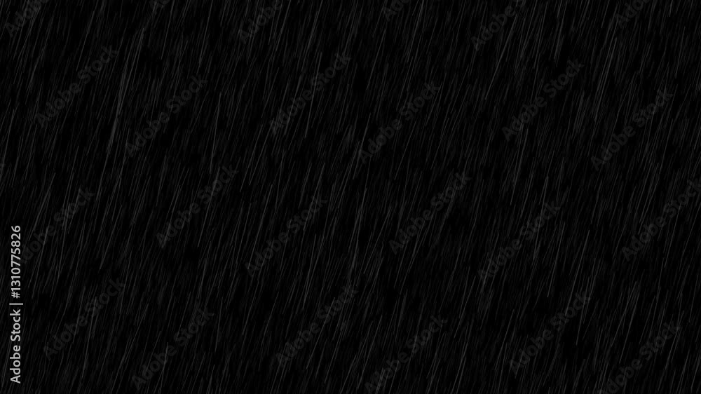 black and white texture Falling raindrops footage animation in real ...