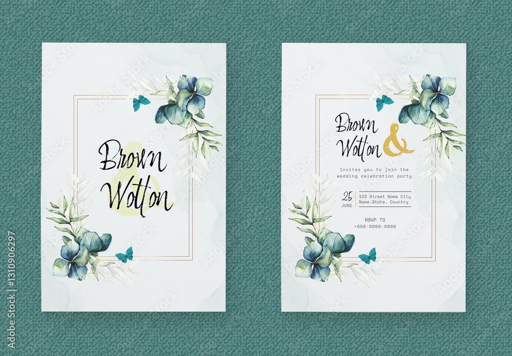 Elegant Wedding Card Design.ait Stock Template | Adobe Stock