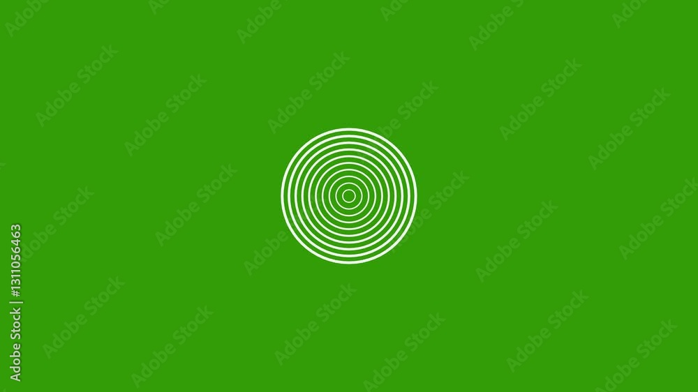 A White Color Radio Wave Isolated Green Screen Background Animation ...