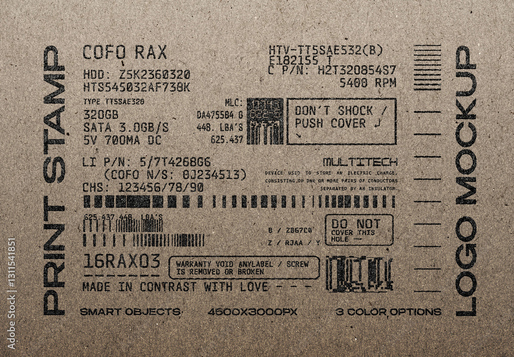 Print Stamp Logo Mockup Stock Template | Adobe Stock