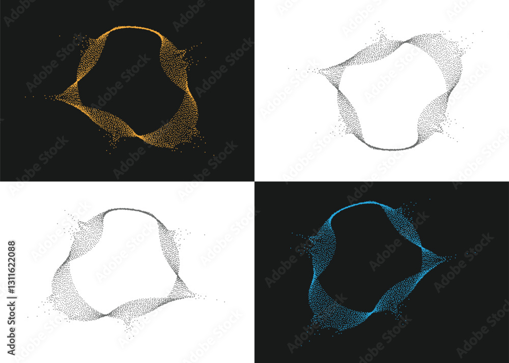 Poster Ai vector futuristic shapes set of particles – Wall Art | UkPosters