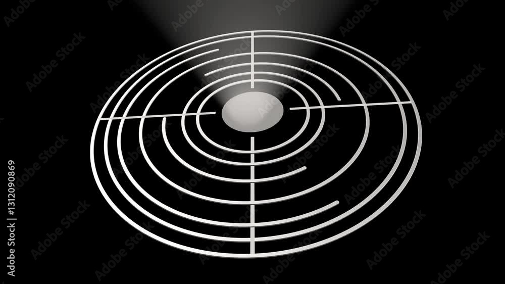 Vídeo do Stock: Radar screen animated, syan color 3d world map radar ...