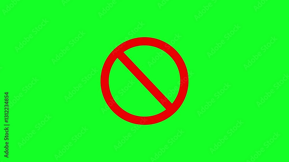 Warning, stop, prohibited or no entry forbidden red circle and line ...