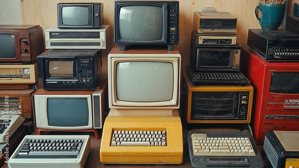 Nostalgia in Pixels: A collection of retro computers and TVs evokes ...