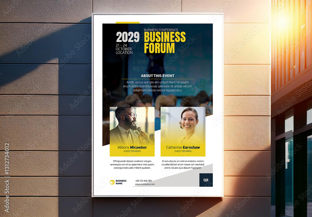 Conference Event Poster Template Stock Template | Adobe Stock