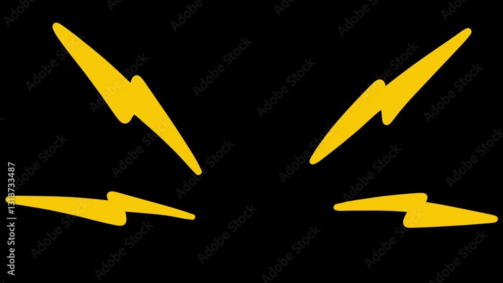 yellow lightning animation
