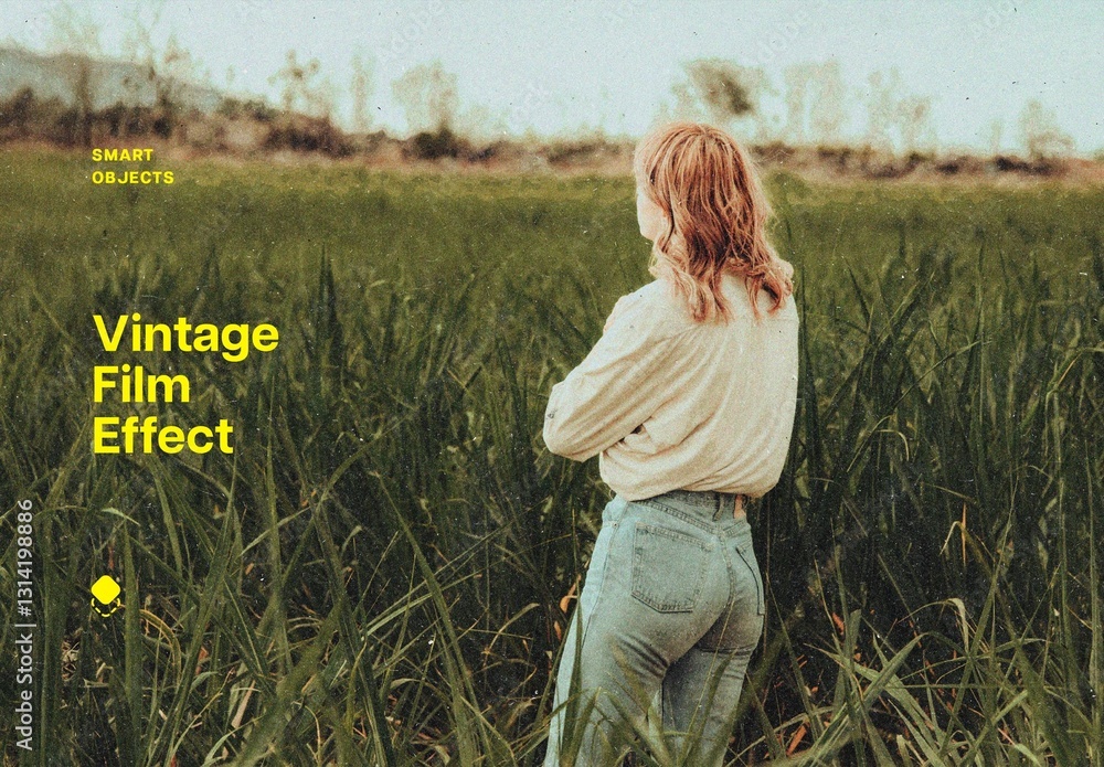 Vintage Film Photo Template Mockup Stock Template | Adobe Stock