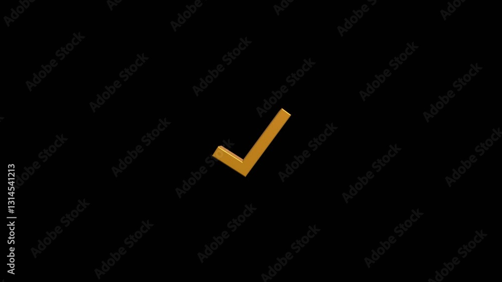 Abstract Check mark symbol. approved tick mark icon, success on black ...