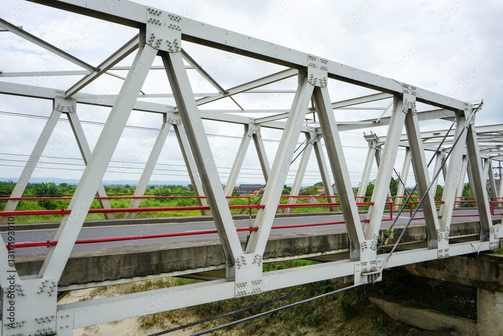 Poster Steel truss bridge is a bridge consisting of rods (usually ...