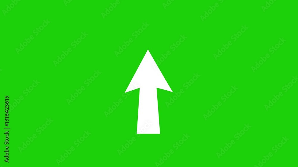 Vídeo do Stock: Animated arrow jumping up slide. Arrow sign up ...