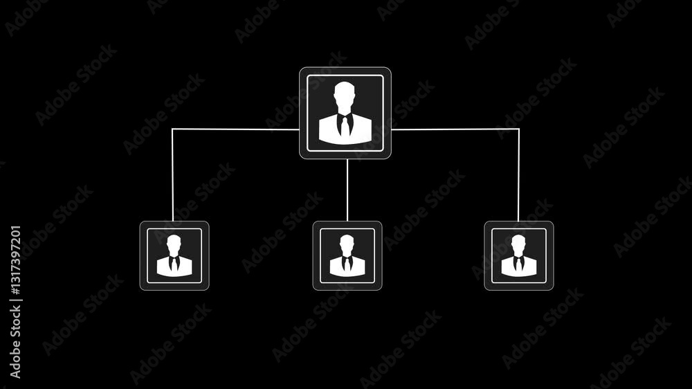 Business workflow process management concept. Workflow automation system with data diagram of ...
