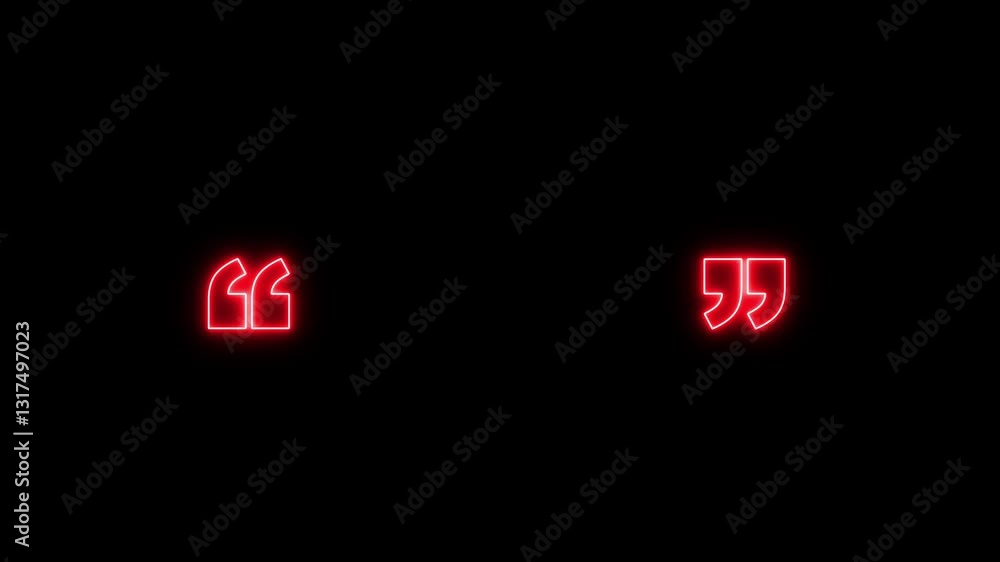 Quotation mark symbol. Double quotes animated. sparking curiosity ...
