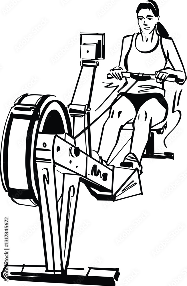 Poster Illustration of a HYROX fitness event featuring athletes ...