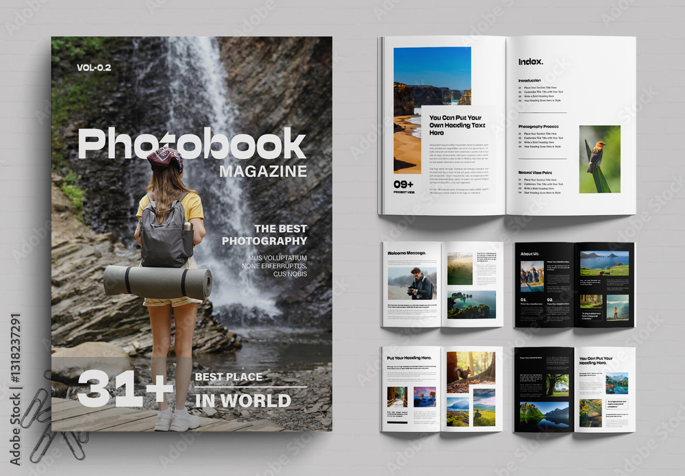 Photobook Magazine Template for Photography and Portfolio Showcase ...