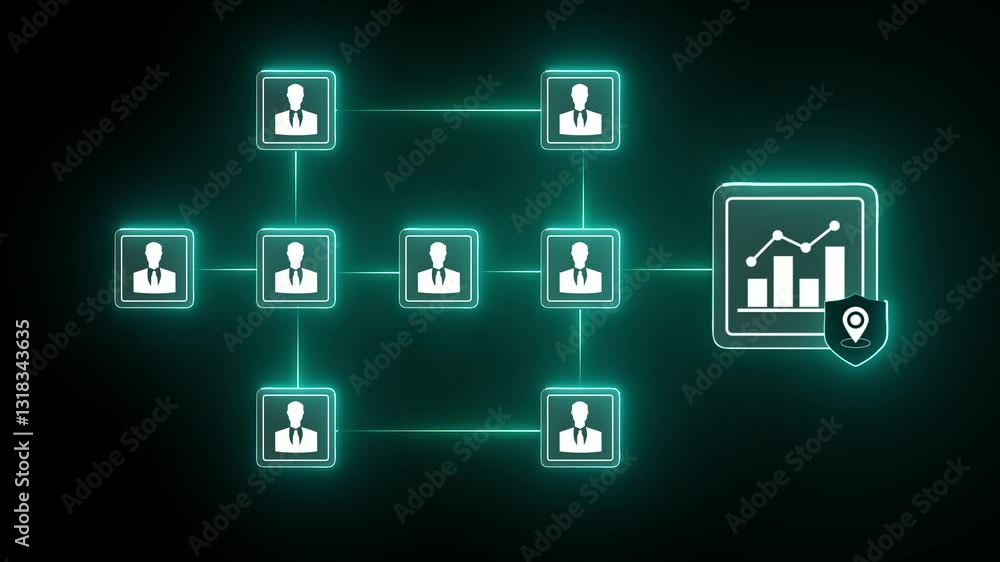 Man icon show diagram algorithm flow, organigram, and hierarchy scheme ...