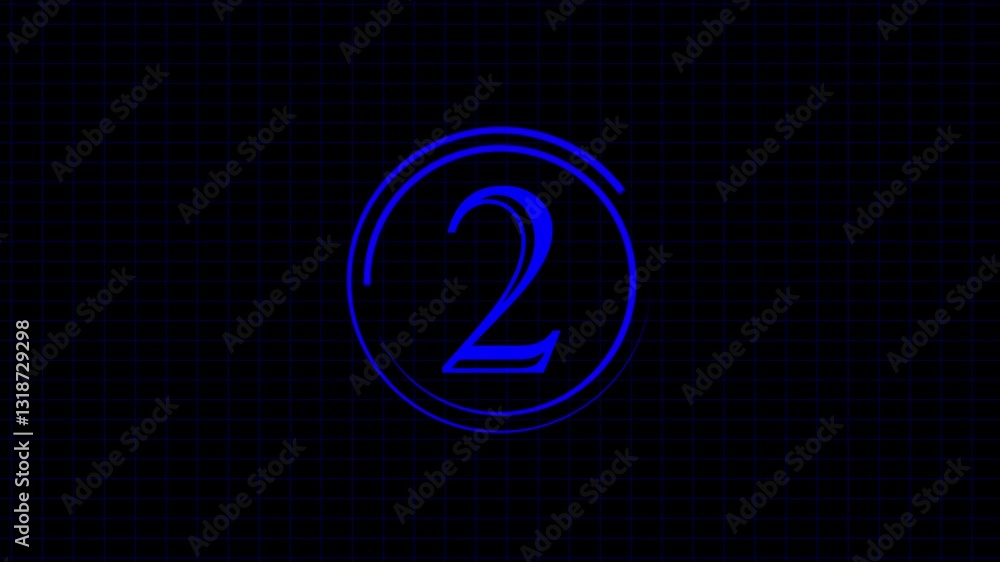 Video Stock Glowing abstract countdown from 5 to go video animation ...