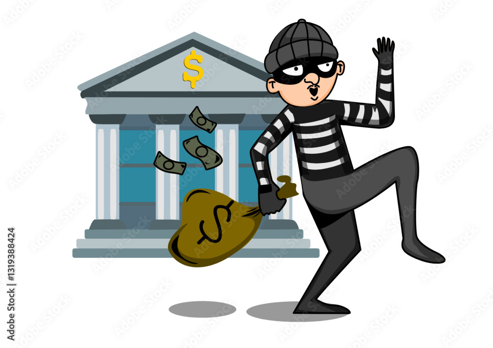 Poster This is a thief running out the bank – Wall Art | UkPosters