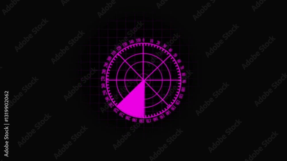 Radar screen animation on black background. motion background. Sonar ...