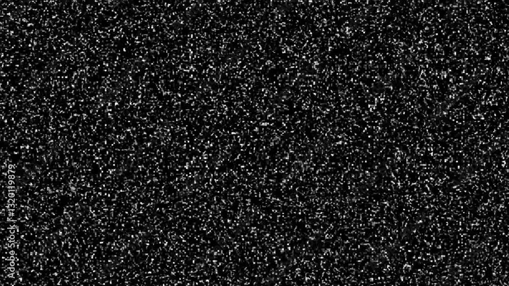 Full Screen TV Static Noise Texture Graphic Overlay with Black ...
