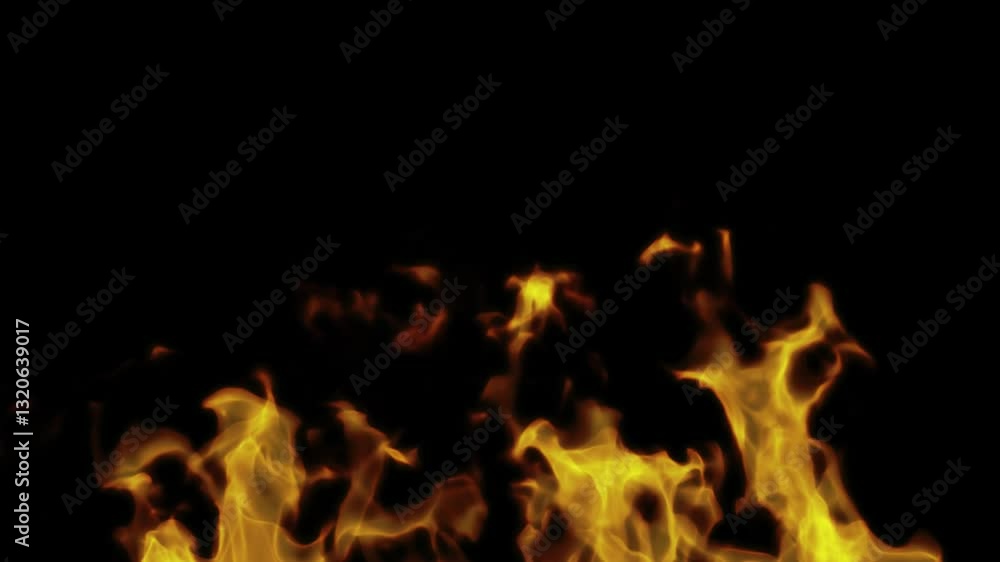 Fire and flame on black png background. Realistic fire isolated ...