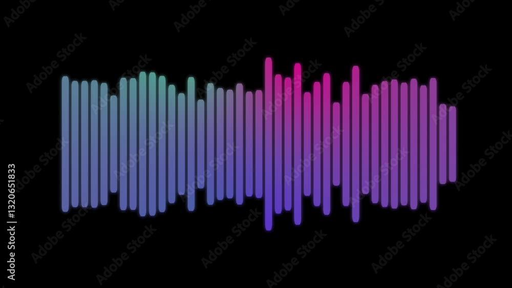 Animation video abstract audio visualizer polar effect, audio spectrum ...