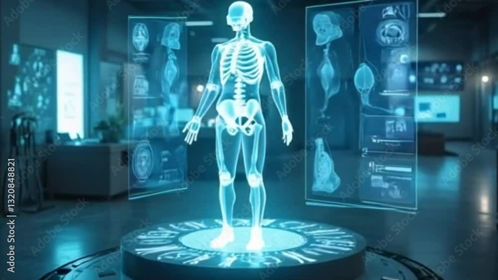 Human Body animation, Artistic concept of human anatomy. Full Body ...