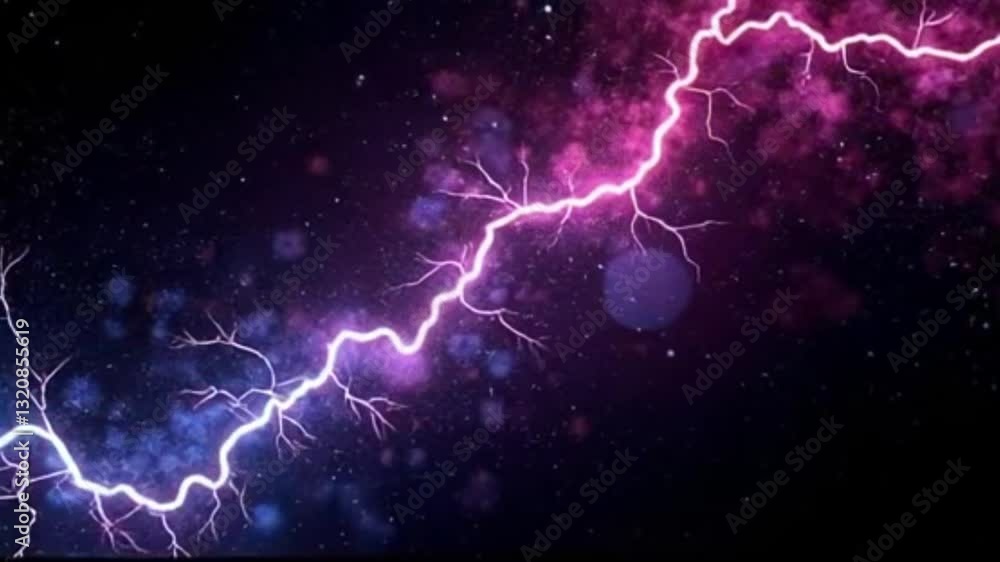 Lightning effect black background, Electrical Storm. Loop Animation ...