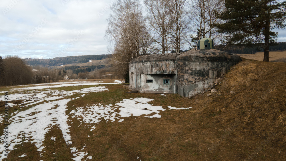 Poster A wartime concrete bunker near Lichkov, once part of the ...