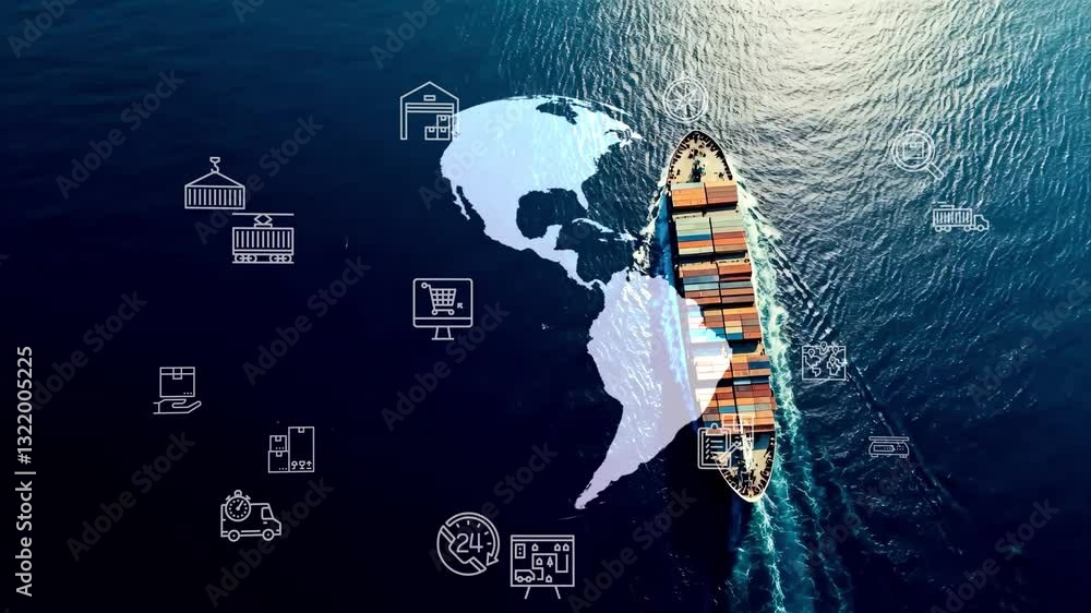 AI technology Futuristic Technology Autonomous. Global Logistics ...