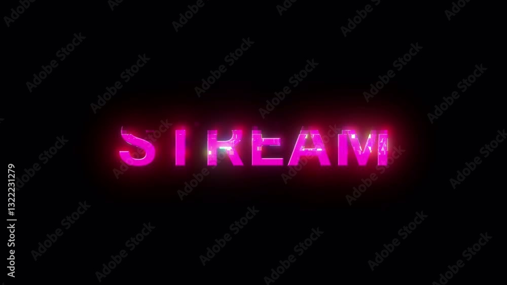 Stream Starting Soon Text Animation. Mosaic Effect. Transparent ...