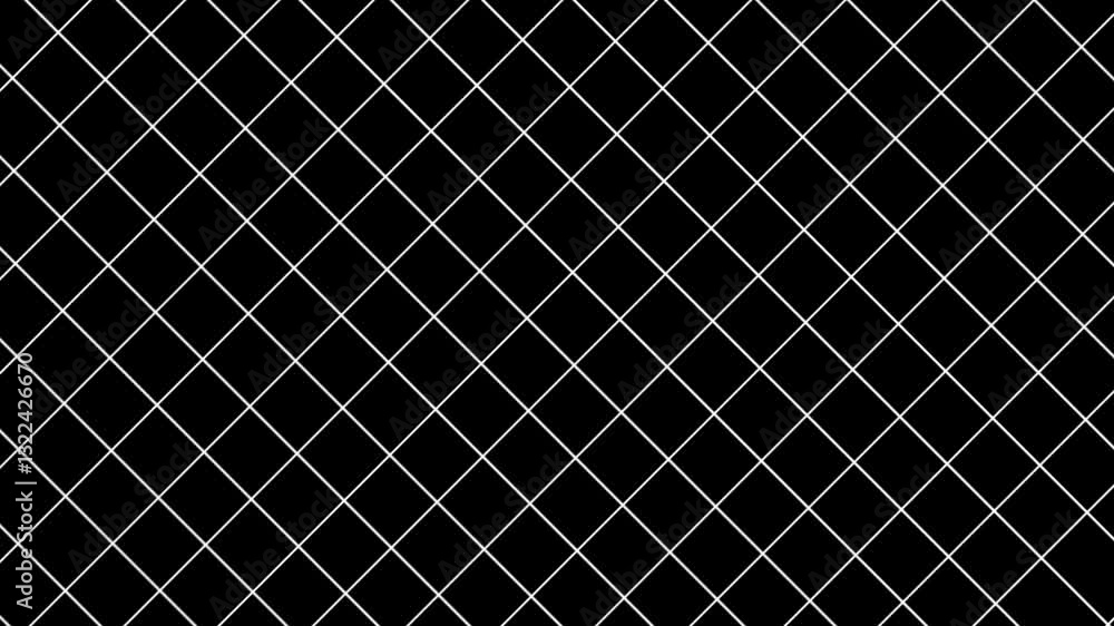 Diagonal moving grid lines background animation with alpha matte. 4K ...