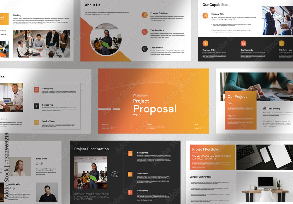 Project Proposal Presentation Template Stock Template | Adobe Stock