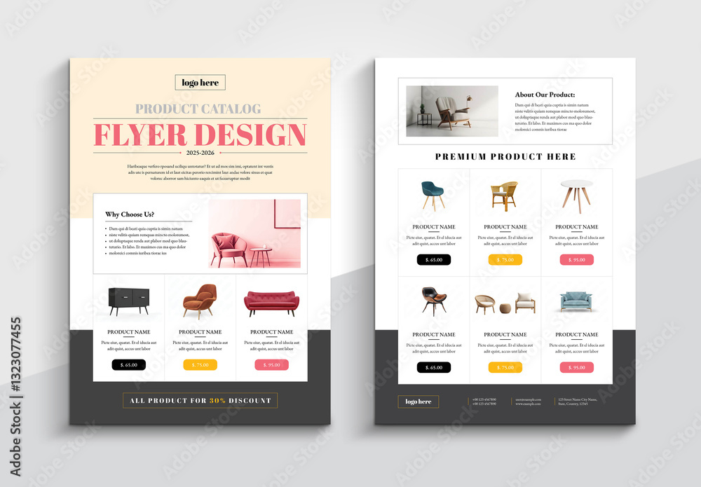 Product Catalog Flyer Template Stock Template | Adobe Stock
