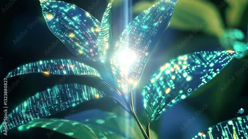 Digital Bloom: A vibrant fusion of nature and technology is captured in ...