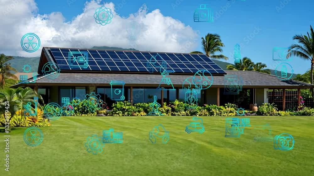 Smart Eco rooftop passive AI solar Save the planet earth in Net zero ...