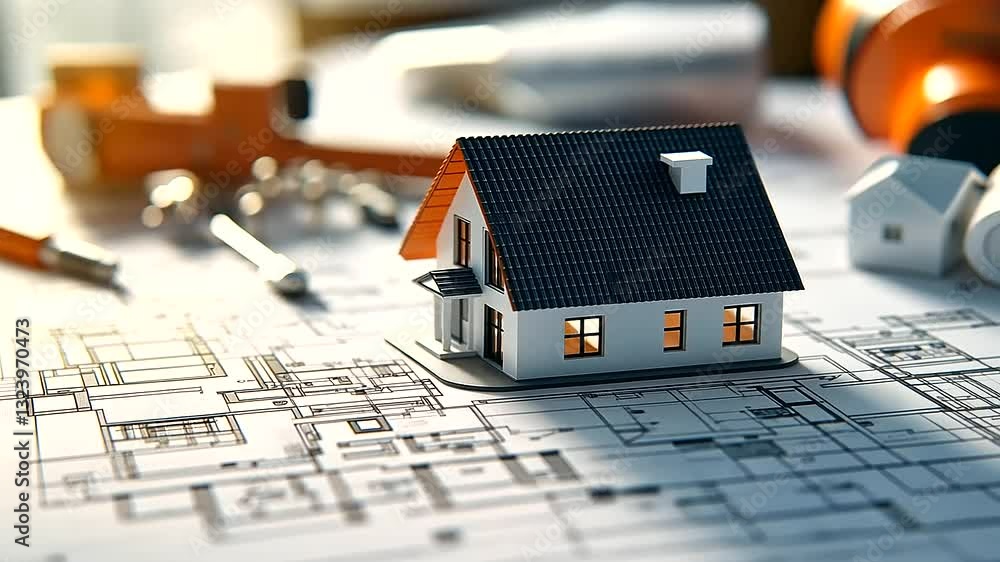 Vidéo Stock Conceptual urban planning illustration with a detailed ...