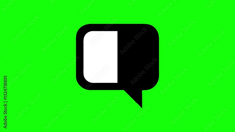 Speech bubble for text, pop up chat box, message box cartoon animated ...