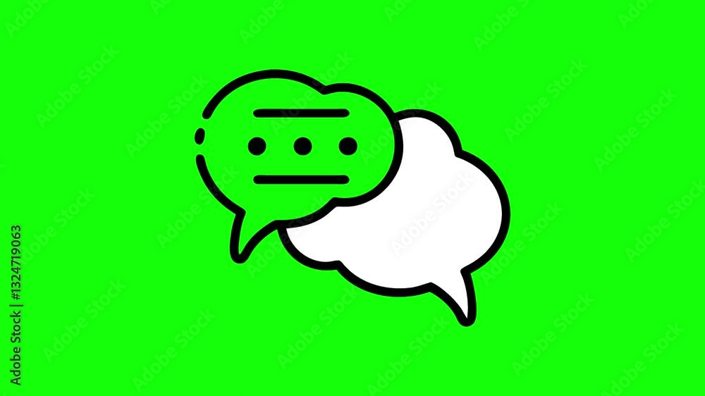 Speech bubble for text, pop up chat box, message box cartoon animated ...