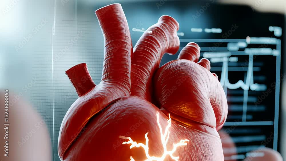 Medical visualization of cardiac disorders shows electric disruption ...