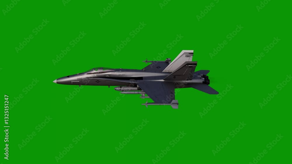 military jet fighter green screen chromakey background animation war ...