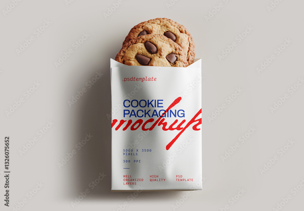 Cookie Bag Packaging Mockup Stock Template | Adobe Stock