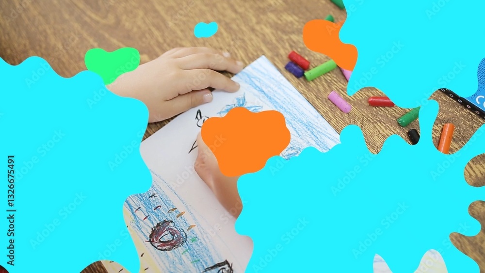 Playful Animated Hand Drawn Paint Transition Stock Template | Adobe Stock