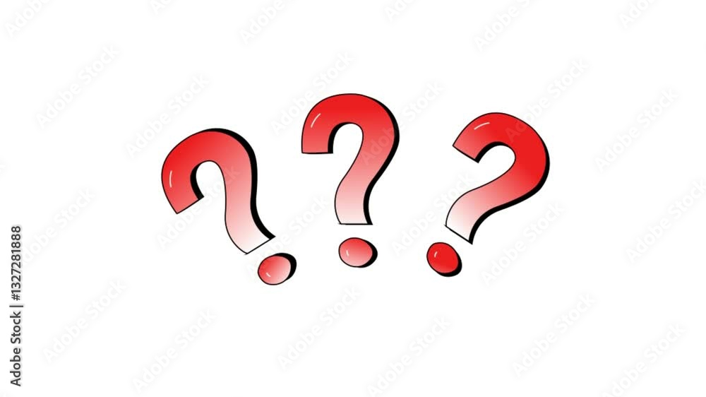 question mark icon animation. Cartoon comic questions marks flying ...