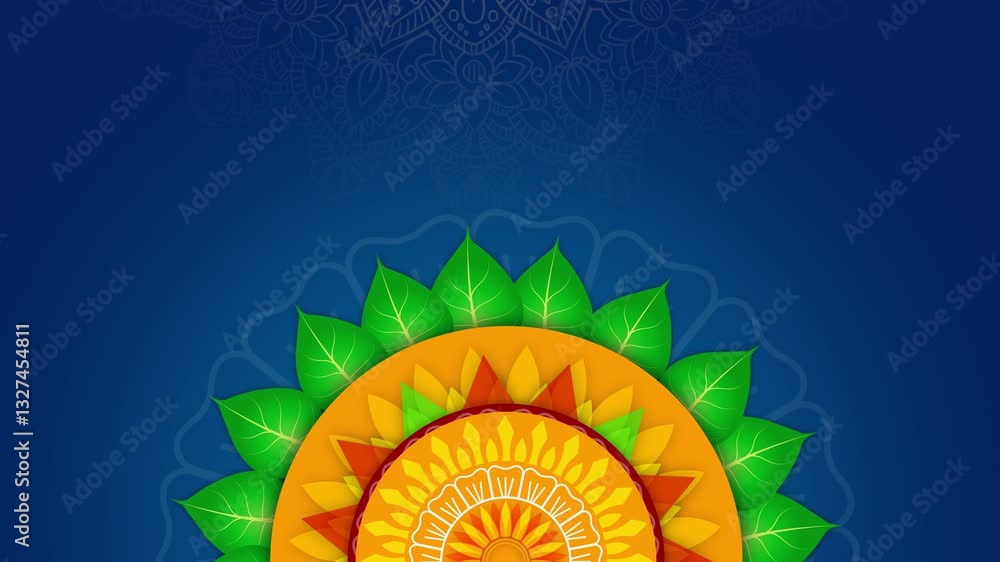 Abstract Art Background for Sinhala and Tamil New Year with Floral ...