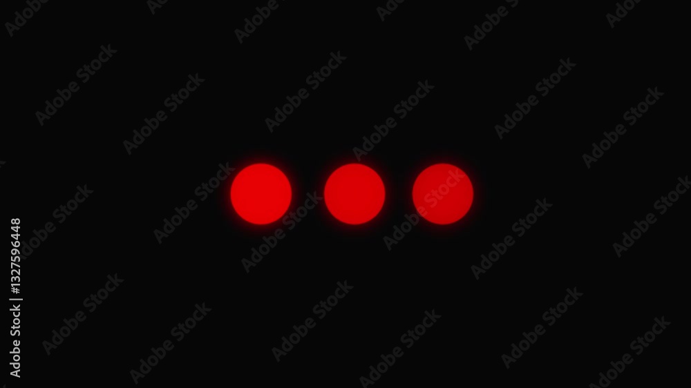 Animation loading bar 3 dots looping progress icon on loading animation ...